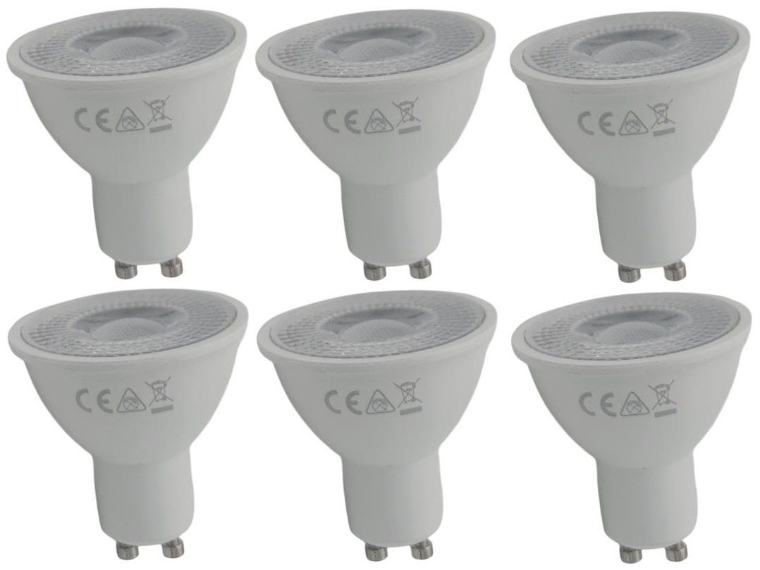 GU10 5W LED Light Bulbs Natural White 4000k - 6 Pack 400lm | Shop Today ...
