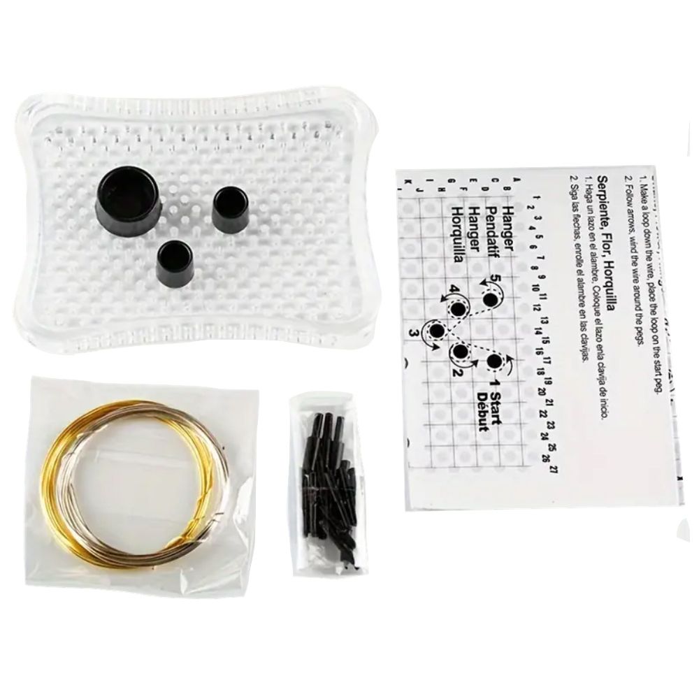 Craft Wire Bending Jewellery Making Board with Accessories Set of 19 ...