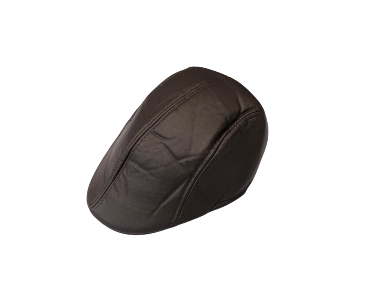 Cap Beret Golf Hat Unisex News Boy Gatsby Leatherette Brown | Shop ...