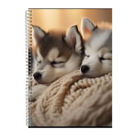 Puppy A4 Notebook Pad with Lines for Work Trendy Animals Graphic ...