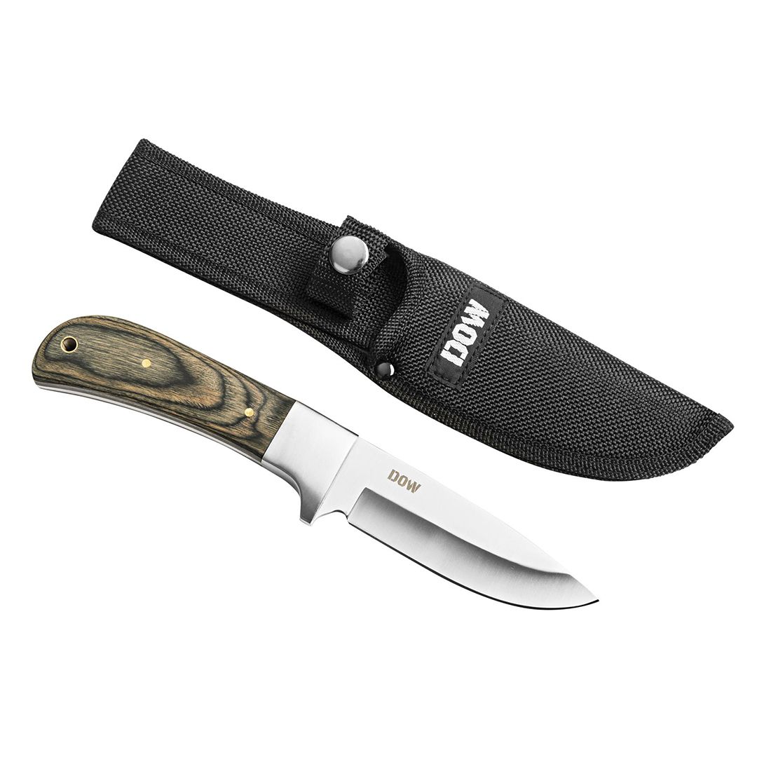 DOW - Fixed Blade Drop Point Hunting Knife with Pakkawood Handle | Buy ...
