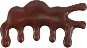 Sandalwood Massage Comb for Scalp and Hair Care, Wooden Wide Tooth ...