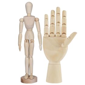 Craft Decor Nordic Wooden Rotatable Manequin and Hand Ornament - 30cm ...
