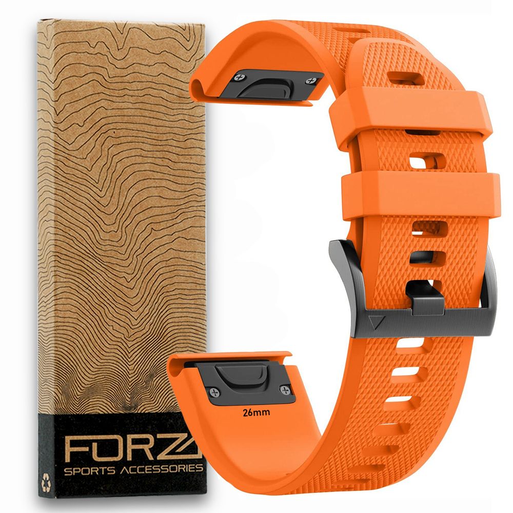 Forza Garmin Fenix 7X 6X 5X 5X Plus 3 Quick Release Silicone Strap