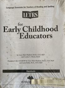 LETRS for early childhood educators 2010 | Shop Today. Get it Tomorrow ...