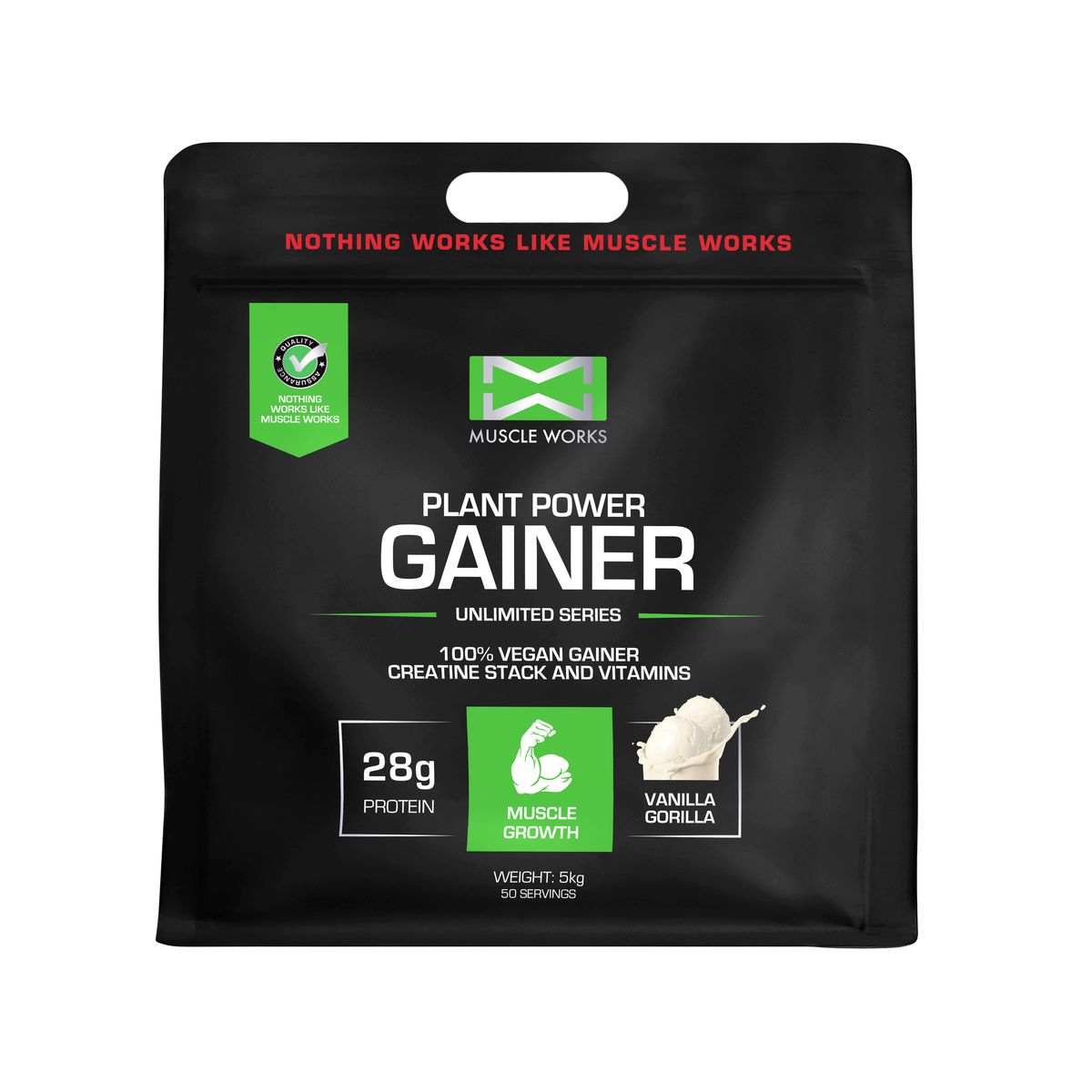 Muscle Works Plant Power Gainer 5kg Vanilla Gorilla | Shop Today. Get ...
