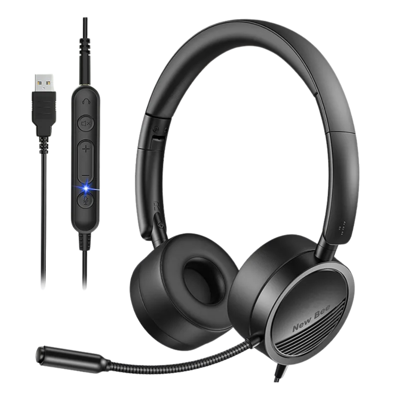 New Bee H360 - Pro Compact Stereo Headset with HD Mic - Black | Shop ...