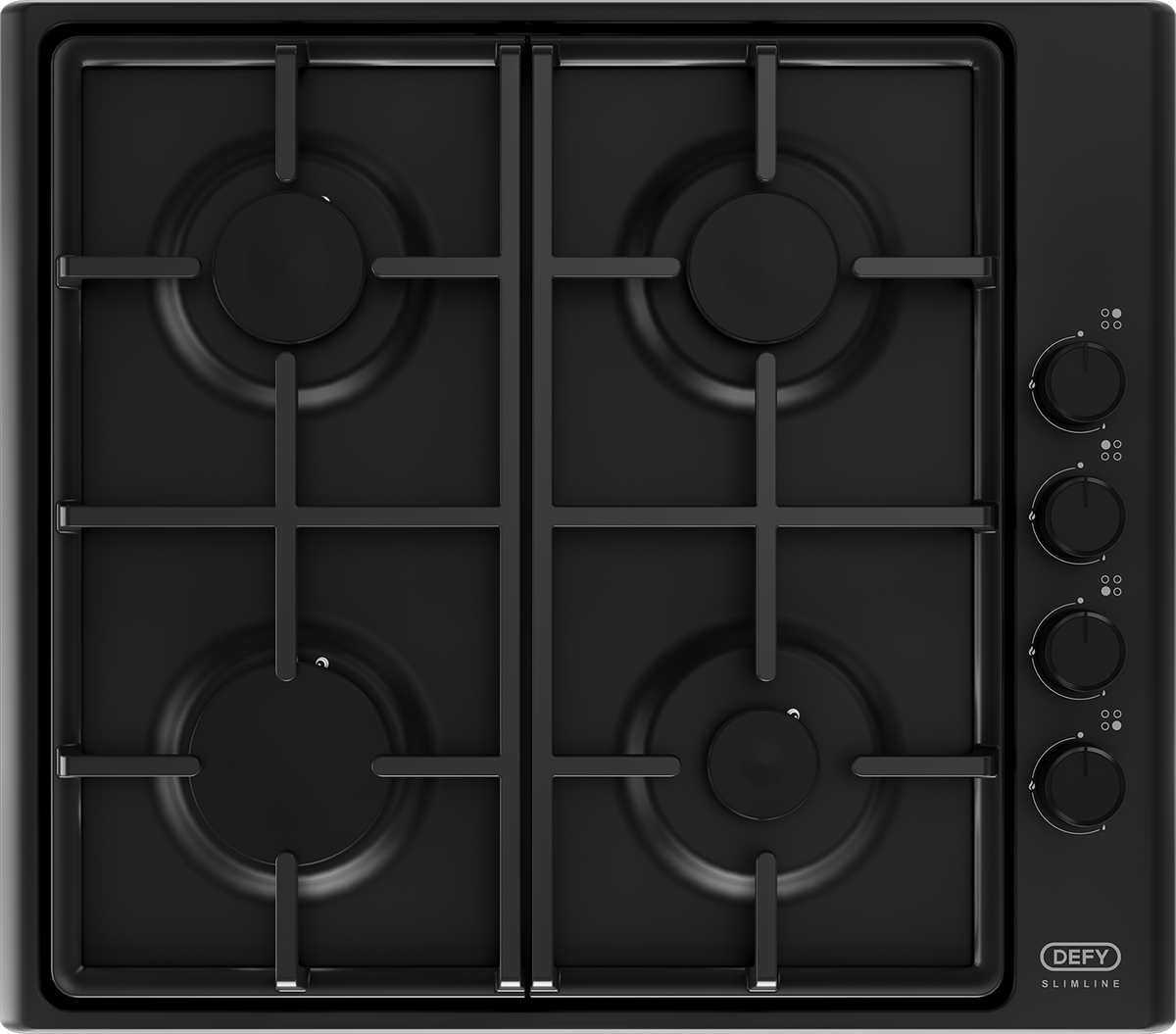 Defy DHG132 60cm Slimline Gas Hob w/Control Panel - Black | Shop Today ...