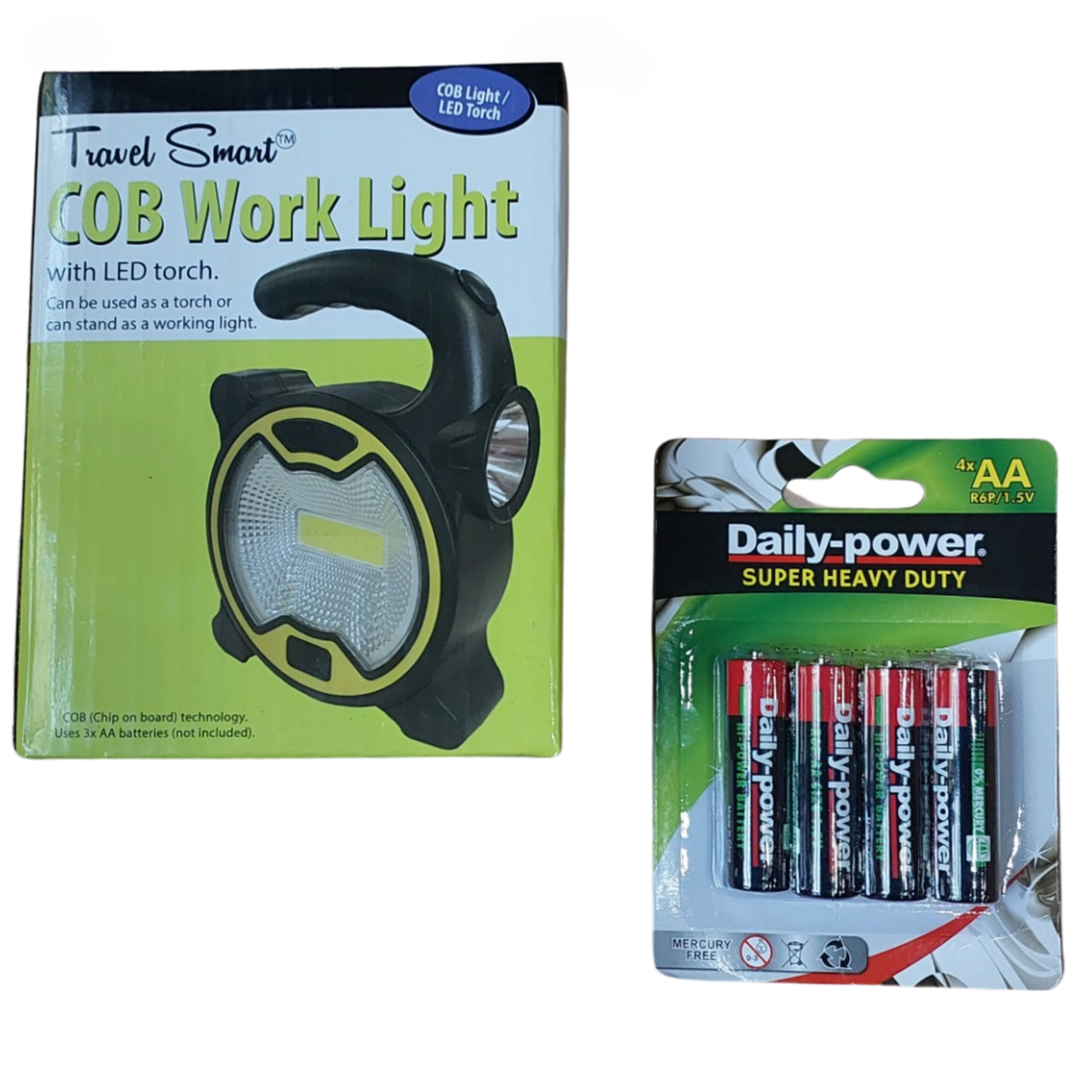 LED Torch and Work Light in One With AA Daily Power Batteries | Shop ...
