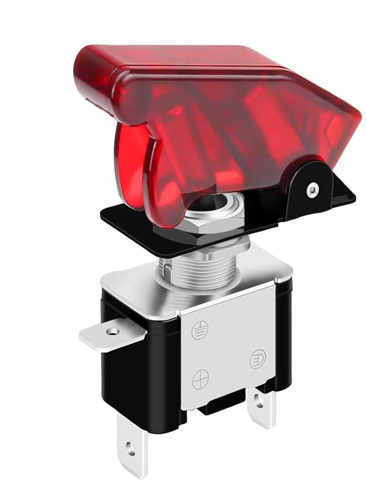 Toggle Switch 12V 20A with Safety Cover - Heavy Duty Rocker Switch ...