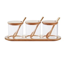Kitchen Gift Glass 3 Container Set with Spoons | Shop Today. Get it ...