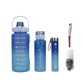 3 Piece Motivational Time Stamp Water Bottle Set and Bottle Cleaning ...