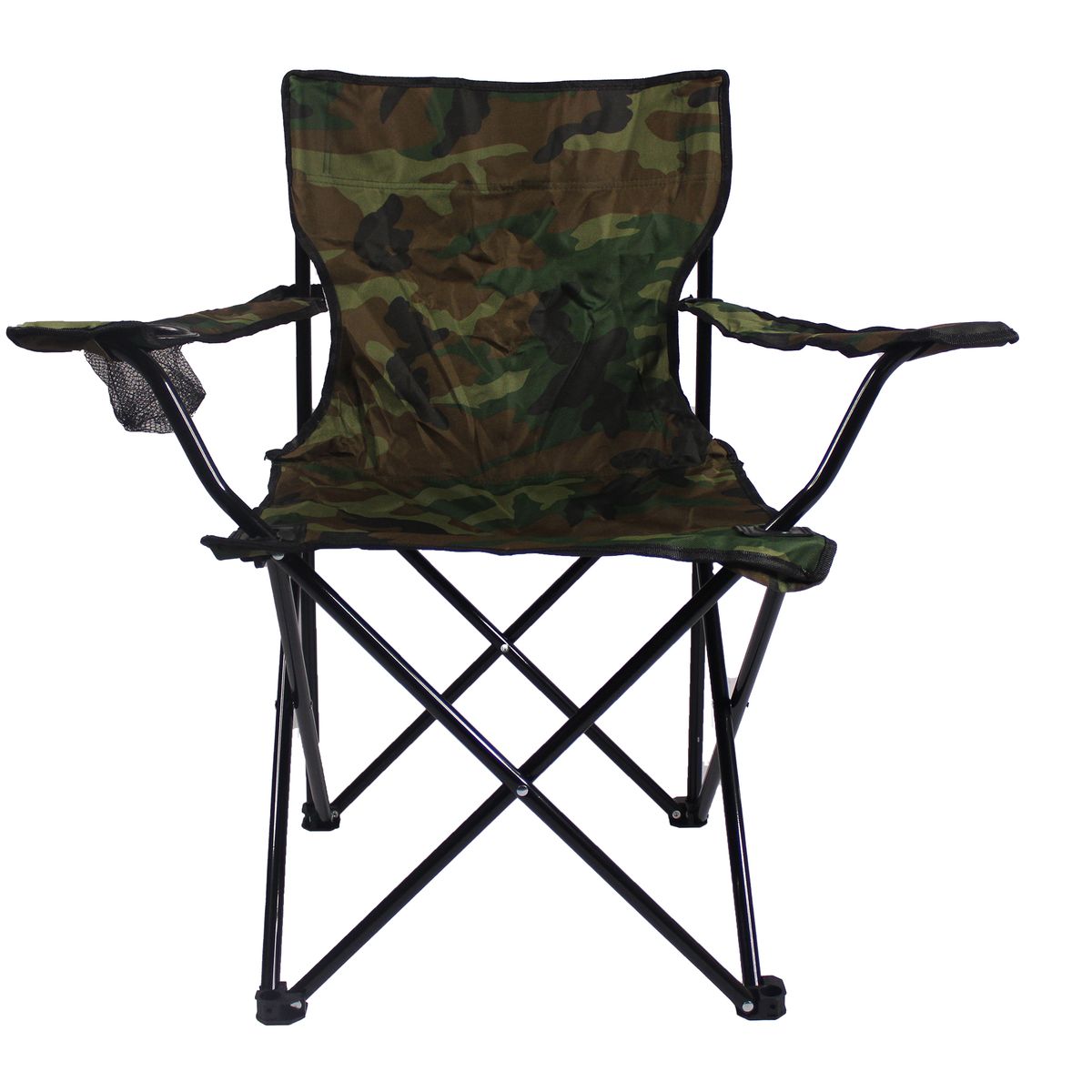 54x38x80cm Steel-Frame Folding Camping Chair With Cup Holder FX8895 ...