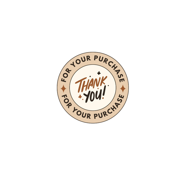 Thank You For Your Purchase Sticker - 3cm Round - 300 Pack | Shop Today ...