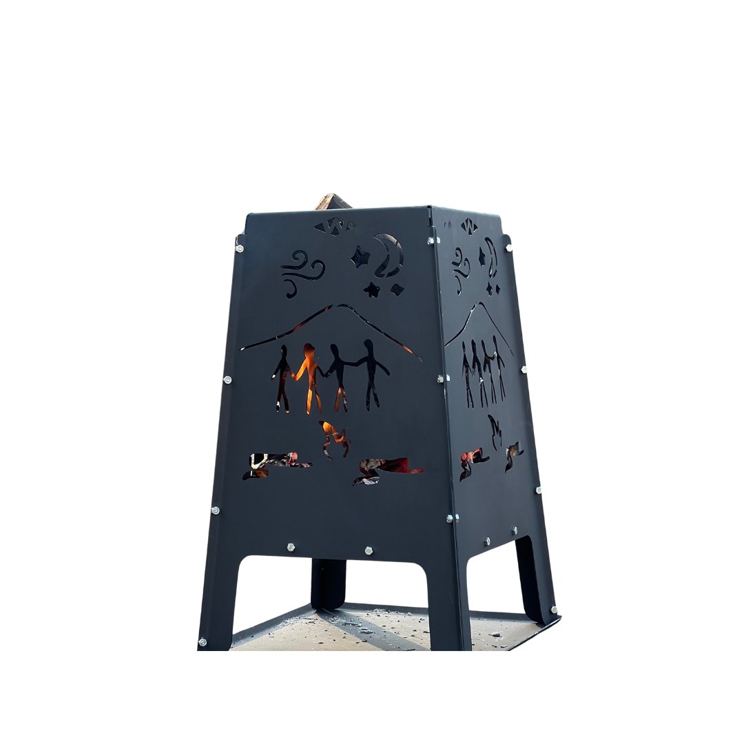 Fire Pit Tower - Caveman Paintings Silhouette | Shop Today. Get it ...
