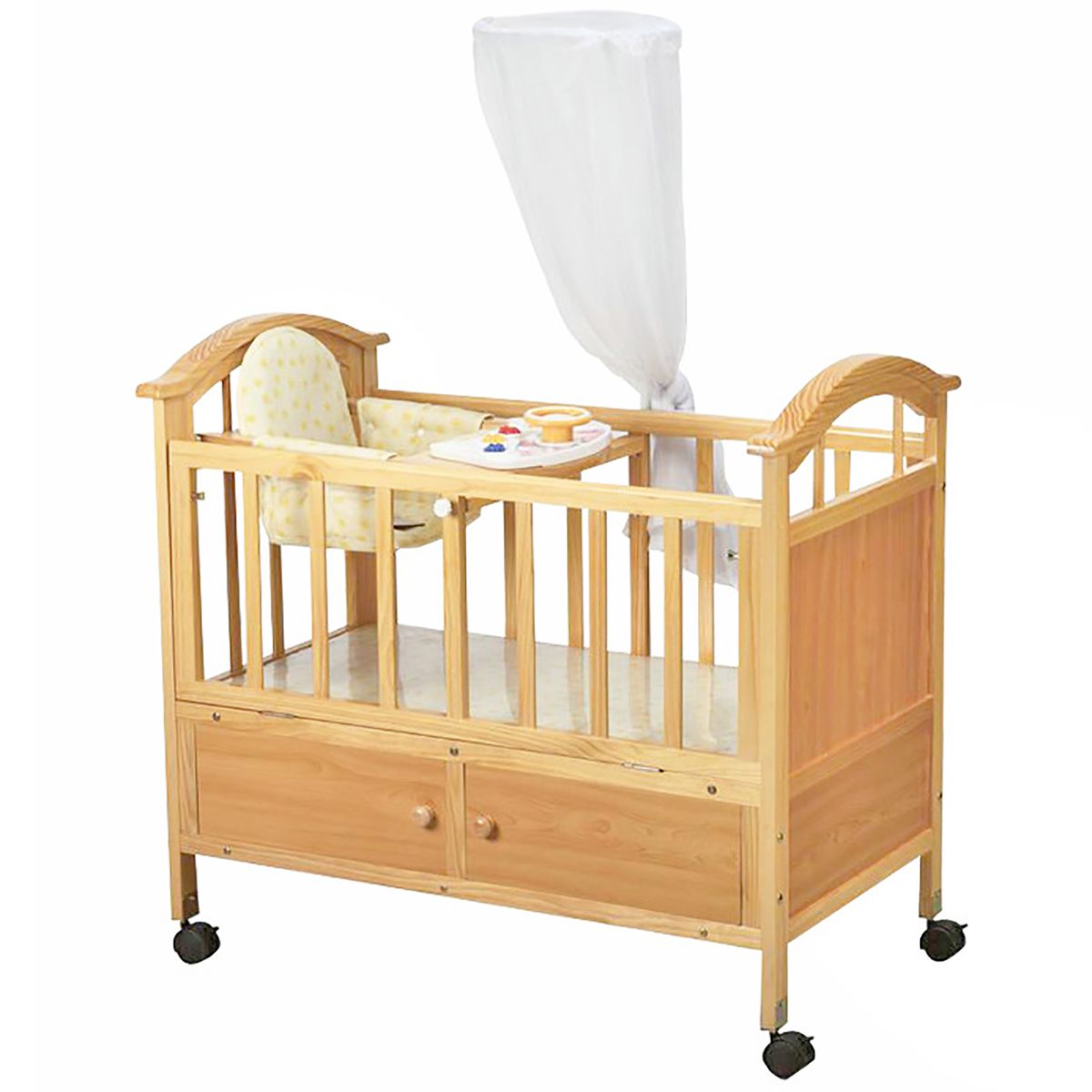 Baby Cot Extendable with Seat - Wooden 4 in 1 Cot Bed Extendable Baby ...