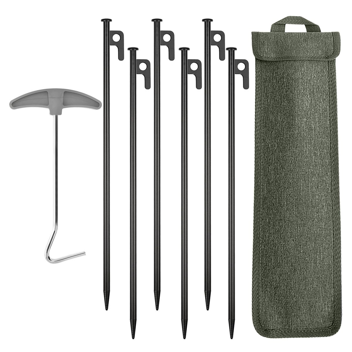 Camping Canopy Tent Pegs & Peg Puller 8 pieces Set | Shop Today. Get it ...