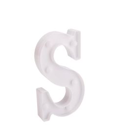 White Plastic Wall Mount 22 cm LED Letter S | Shop Today. Get it ...