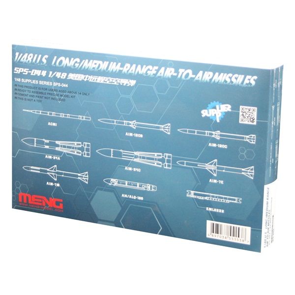 Meng SPS044 1/48 Long/Medium-Range Air to Air Missiles | Buy Online in ...