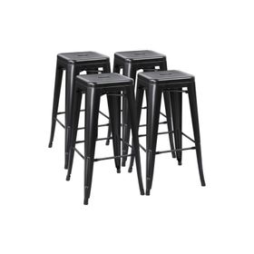 Set of 4 Metal Backless Stackable Bar Stools M004-4 | Shop Today. Get ...