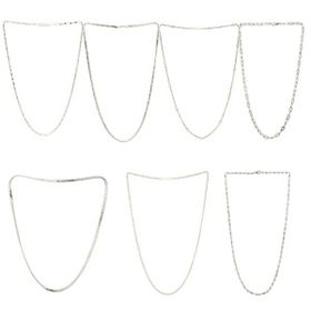 7 Piece - Minimalistic Thin Chain Necklaces With Different Designs ...