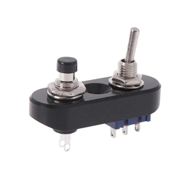 Vintage/ Cruiser Motorcycle Mini Push Button & Toggle Switch Block ...