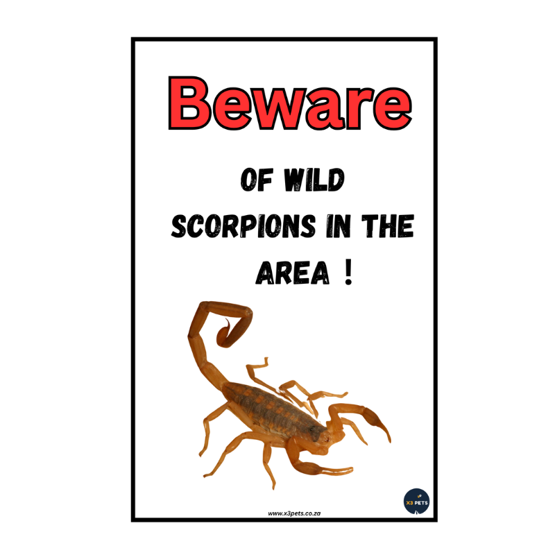 Outdoor Gate Warning Sign - "Beware of Wild Scorpions in the Area ...