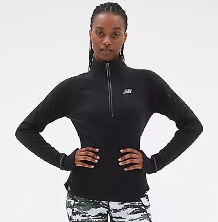 New Balance Women's Space Dye Quarter Zip - Black | Shop Today. Get it ...