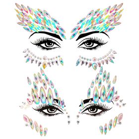 Fashion Craft Temporary 3D Acrylic Glitter Face Stickers Set of 2 ...