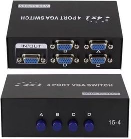 4x1-4 Port VGA Video switch for wide screen support up to 1920x1080 ...
