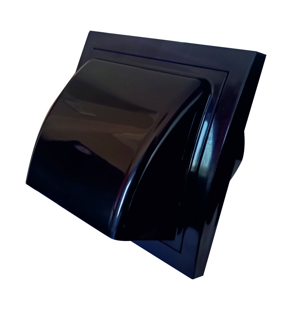 Ventilation black external cowl grille 100mm weatherproof | Shop Today ...
