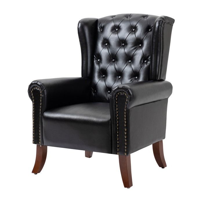 Abdul-Ahad Royal Vegan Leather Wingback Chair | Shop Today. Get it ...