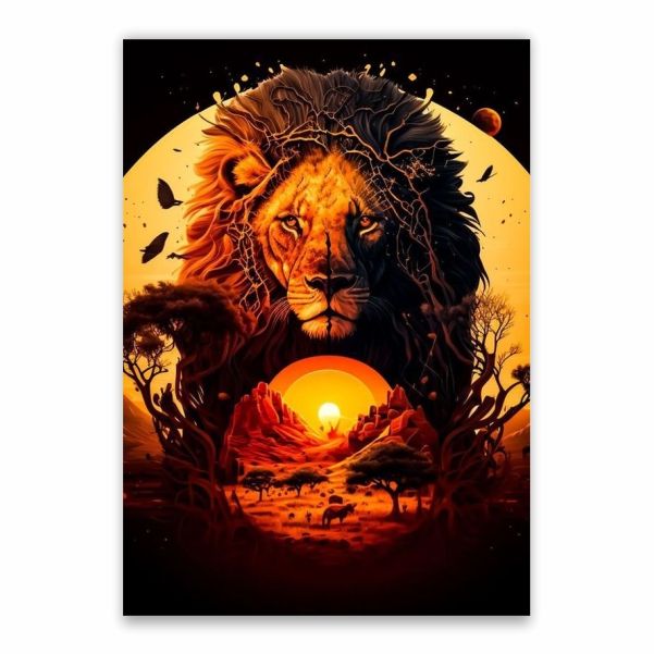 Lion King Of The Jungle Poster - A1 | Shop Today. Get it Tomorrow ...