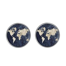 World Map Classy Pair of Cufflinks - Mens Gift | Shop Today. Get it ...