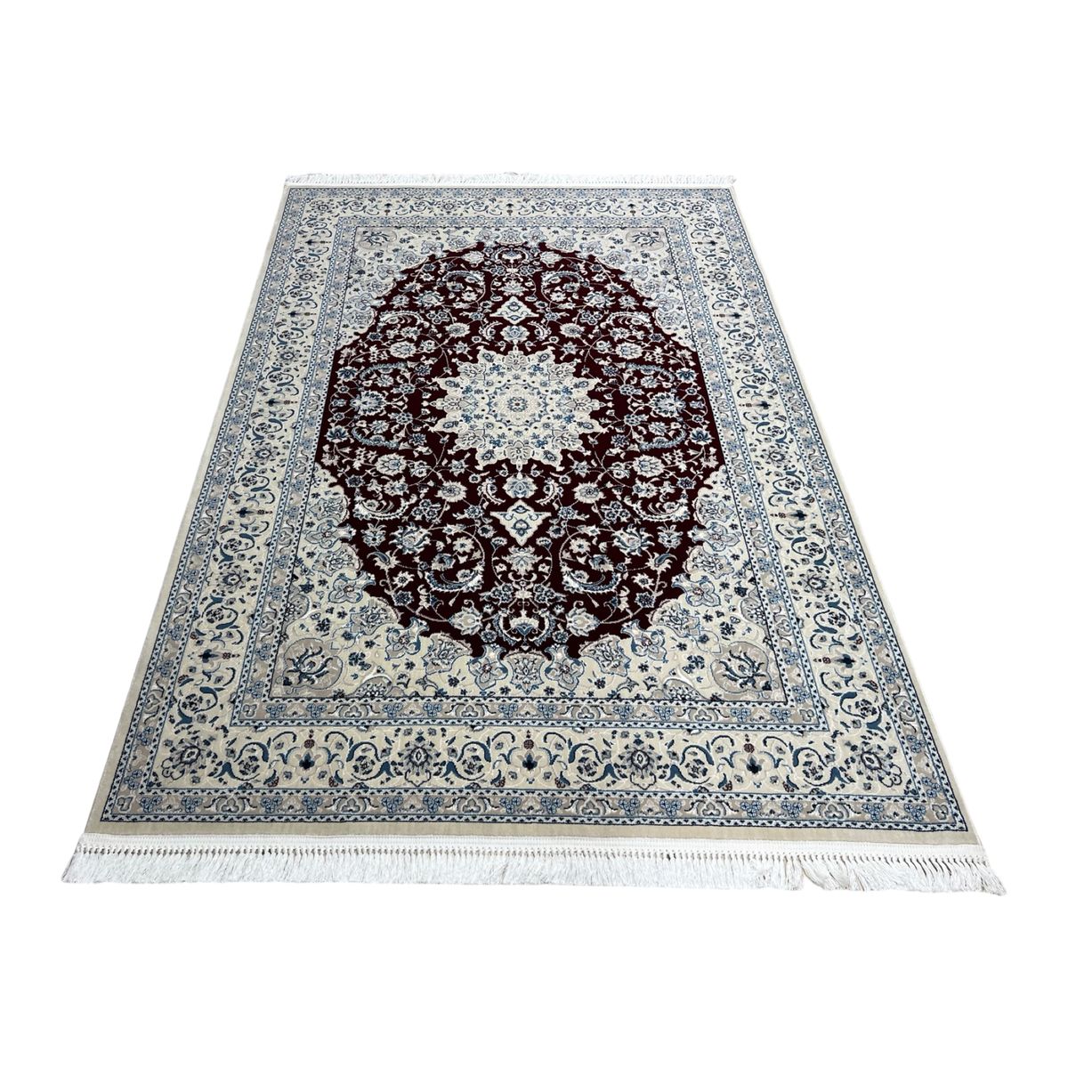 Machine Woven Persian Nain Dark Red Rug - 230 x 160 cm | Shop Today ...
