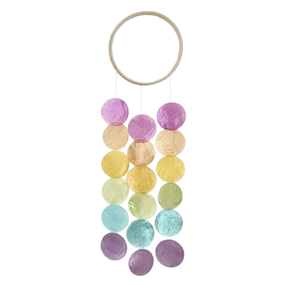 Home Garden Decor Wooden Seashell Halo Ornamental Wind Chime (52cm ...