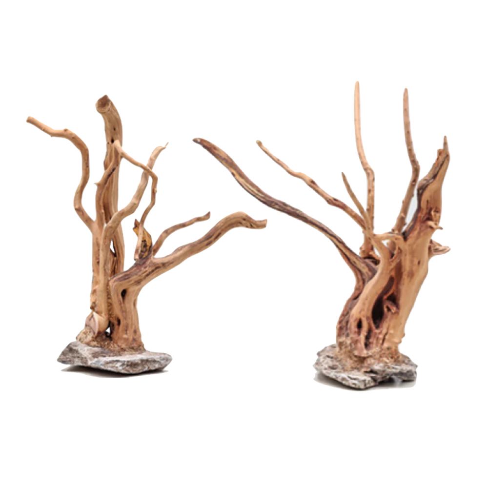 Pet Reptile Fish Tank Aquarium Landscaping Wood Tree Ornaments Set of 2 ...