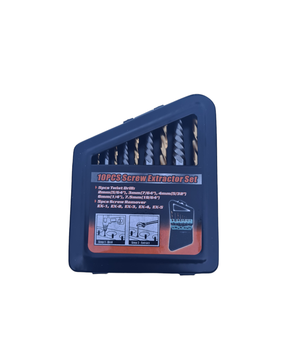 Wow Tools Screw Extractor Set 10Pc Combination With Drill Bits | Shop ...