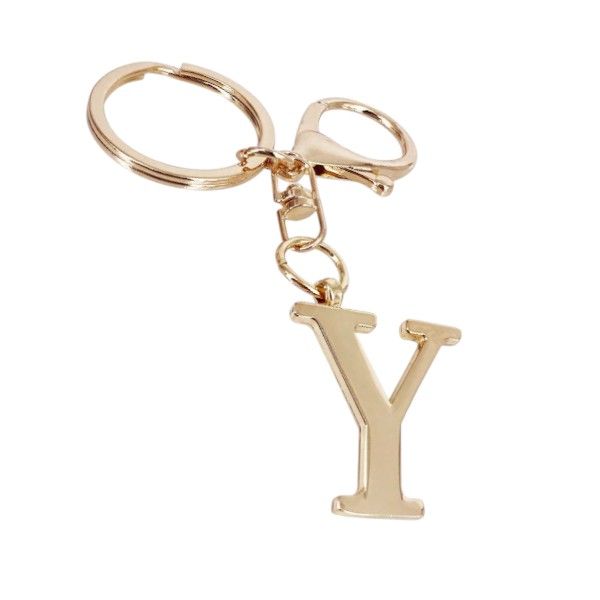Stainless Steel Initial 'Y' Key Chain - Gold | Shop Today. Get it ...