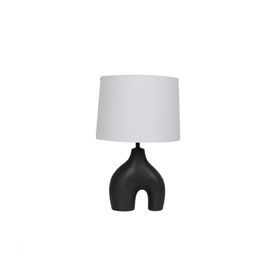 U-Shape Black-White Fabric Table Lamp | Shop Today. Get it Tomorrow ...
