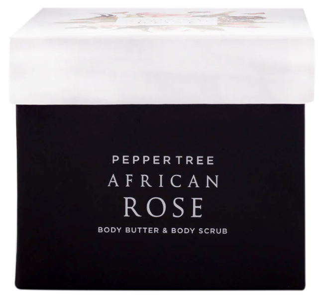 Pepper Tree African Rose Body Butter & Body Scrub Gift Set | Shop Today ...