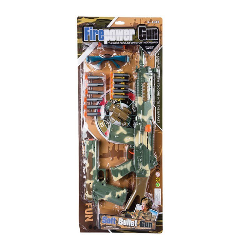 Rifle Gun - Childrens Toy - Play Set - Outdoor - Camo - 17 Piece - 2 ...