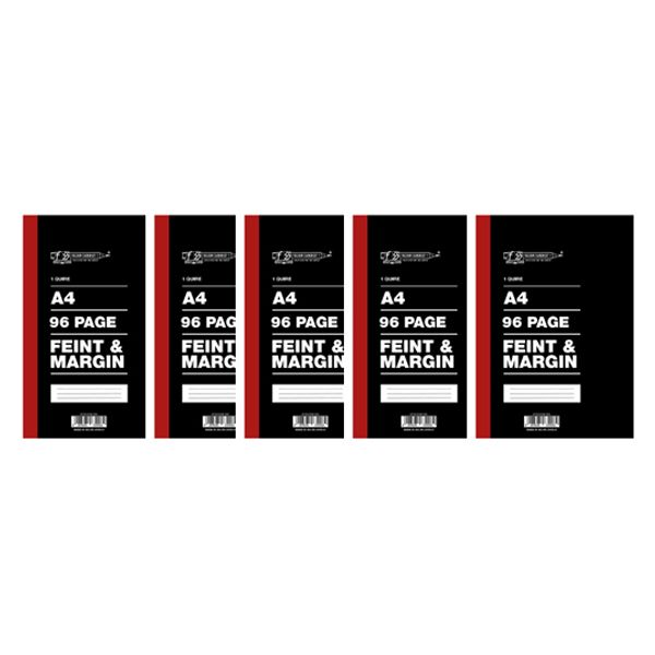 A4 Hard Cover 1 Quire 96 Page Book - 5 Pack | Shop Today. Get it ...