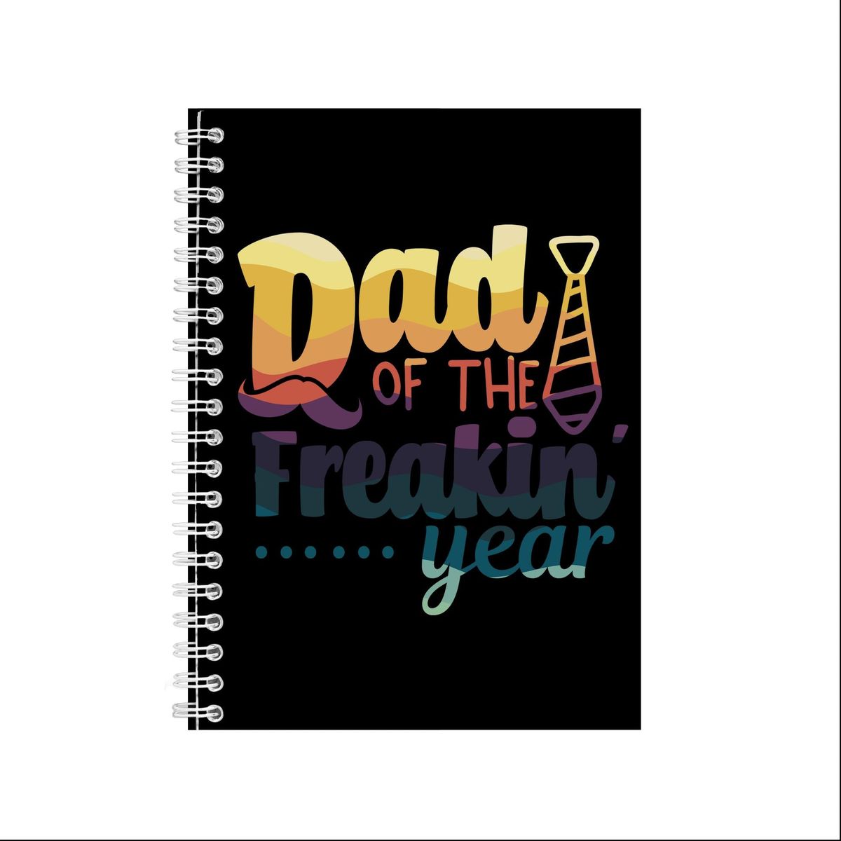 Freakin Dad A5 Notebook Pad for Men Father's Day Graphic Words Present ...