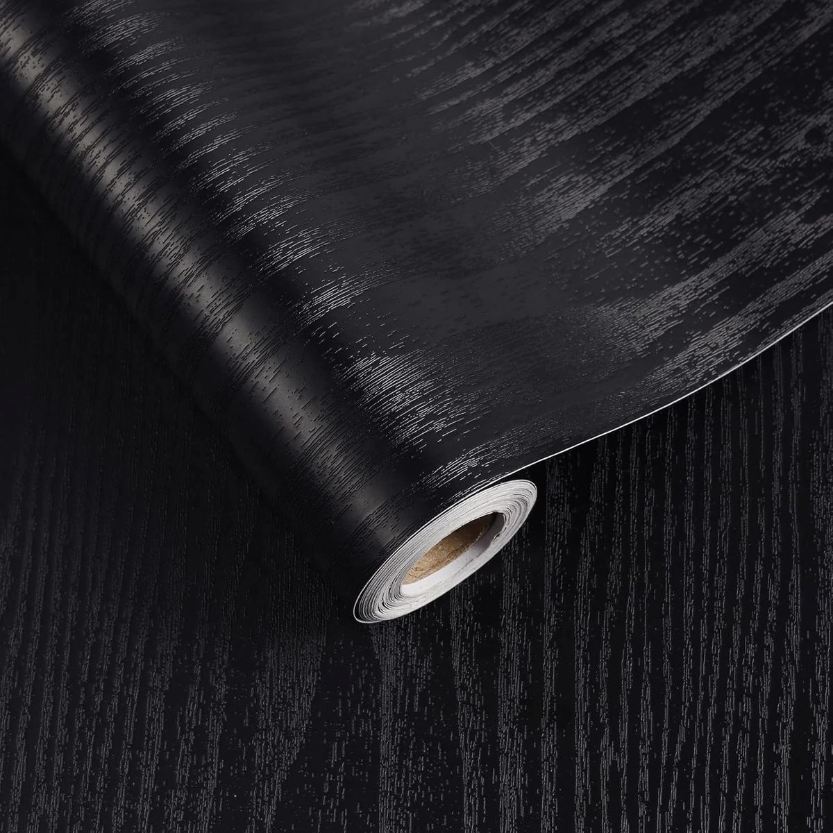 Black Wood Contact Paper Decorative Self-Adhesive Film 45cm x 10m ...