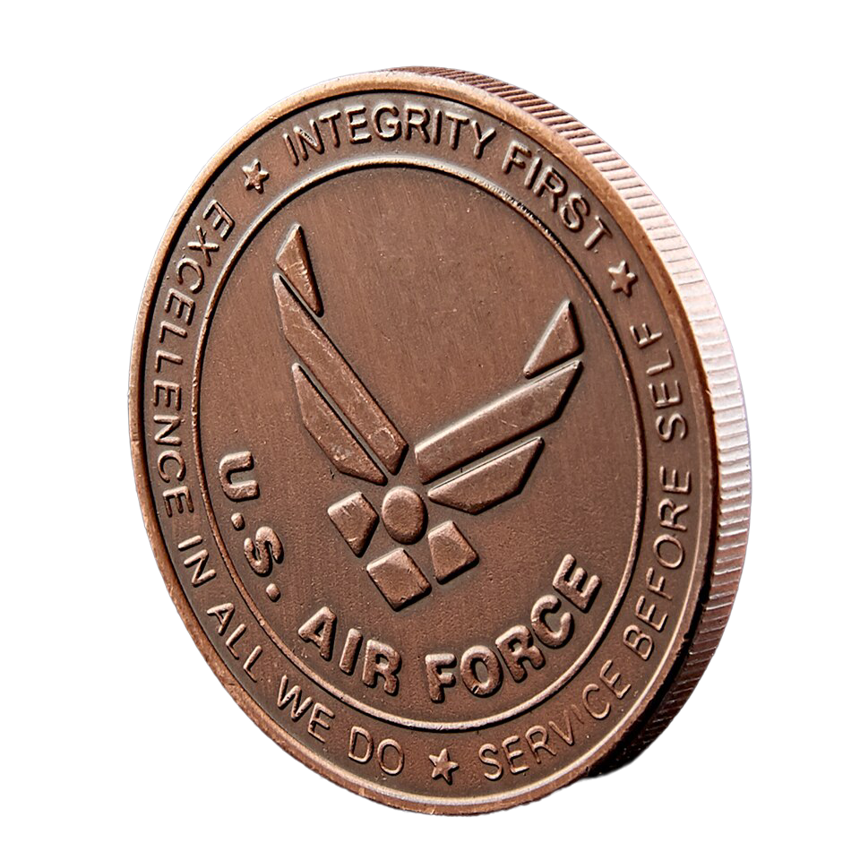 WWII American Copper Air Force Airpower B-29 Bomber Token Challenge ...