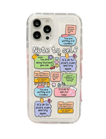 Transparent Cute Cartoon Positive Vibes Phone Cover Compatible - I ...