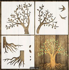 3-Piece Large Tree Stencil Set | Shop Today. Get it Tomorrow ...