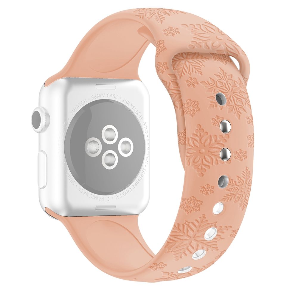 Snowflake Debossed Silicone Strap for Apple Watch Series 7 (45mm ...