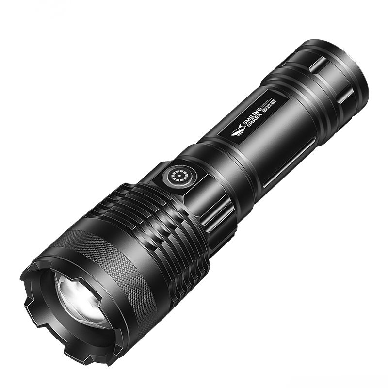 Smiling Shark 6000LM Torch Rechargeable Flashlight Stepless Dimming ...